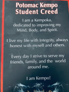 Student Creed – Sensei Gary